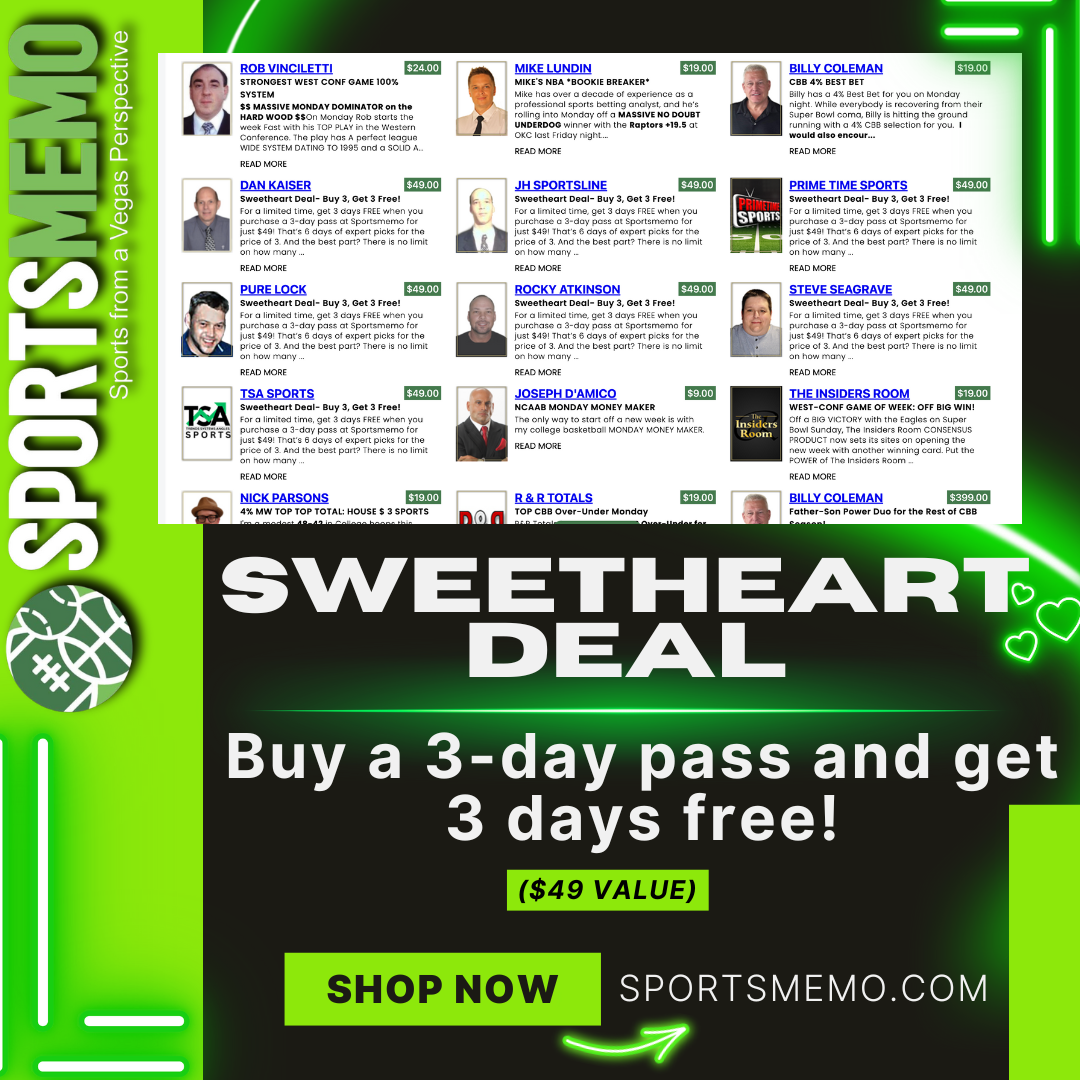 Sportsmemo's Handicapping Experts - Top Sports Betting Picks